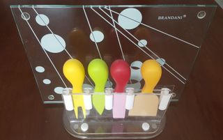 Brandani Set coltelli Formaggio con tagliere in ve