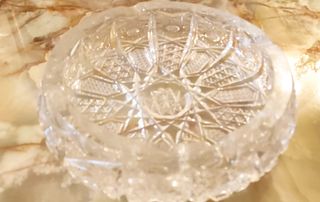 Portacenere cristallo di Bohemia + 3 uova di onice