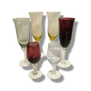 Servizio bicchieri colorati midcentury vintage