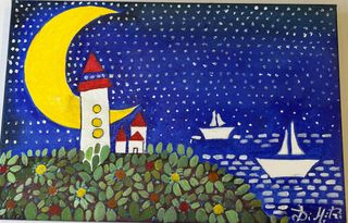 Dipinto a mano su tela 20x30