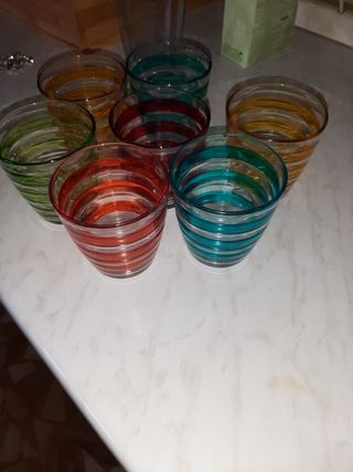 12 bicchieri  colorati