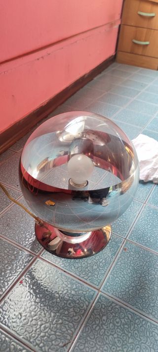 lampada design cromata