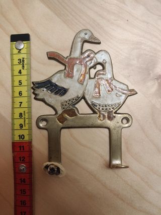 vendo gancio con papere in ottone