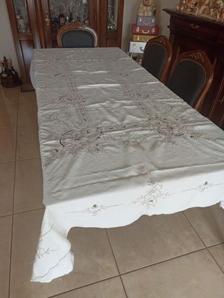 tovaglia vintage rettangolare ricamata
