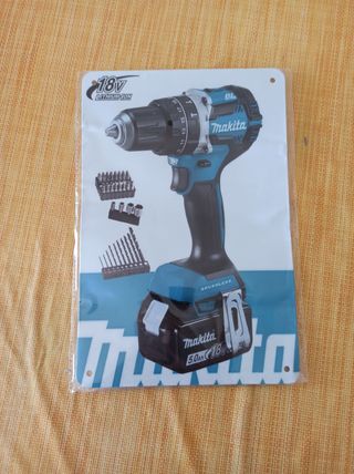 Cartello pubblicitario trapano Makita
