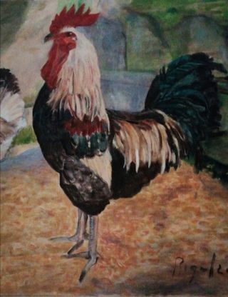 Gallo - Quadro dipinto a mano 