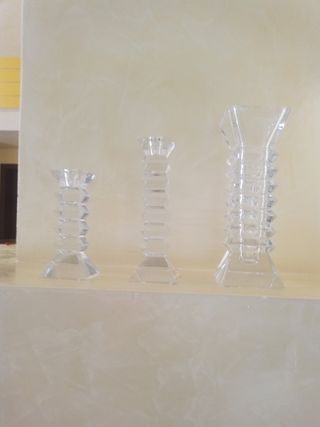 porta candele in cristallo 