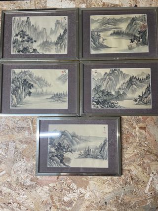 Set 5 quadri stampe giapponesi