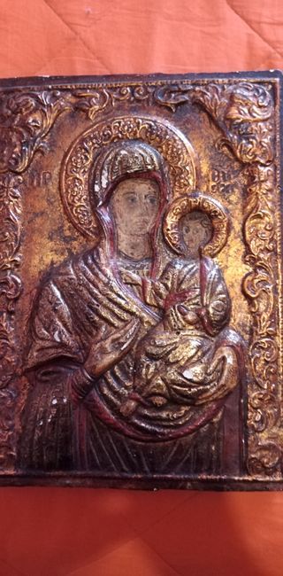 Quadri con immagini sacre su legno antichi 