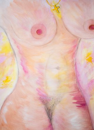 Acquarello nudo femminile