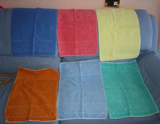  set 6 asciugamani ospite con colori diversi