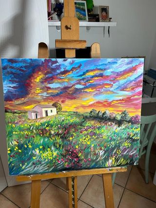 Quadro tela paesaggio 