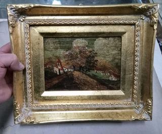 Quadro dipinto ad olio tavola firmato dall'Artista