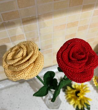 Rose di uncinetto  grandi
