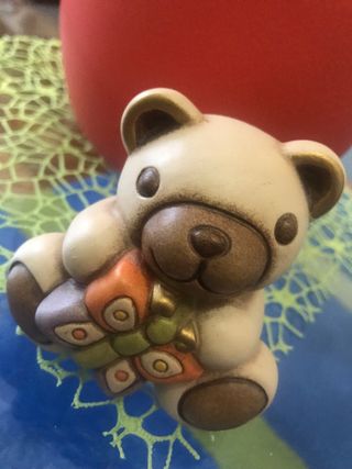 Teddy orsetto in ceramica con farfalla-THUN