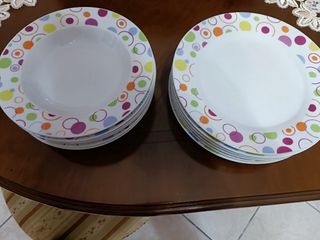 13 piatti fine porcellana partenope 