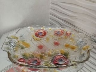 Vassoio da portata in vetro