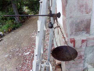 antica bilancia bascula piatto da centimetri 26 cm