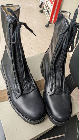 stivali pelle nero uomo n.43