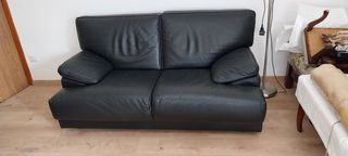 Divano 2/3 posti in pelle vera. Busnelli