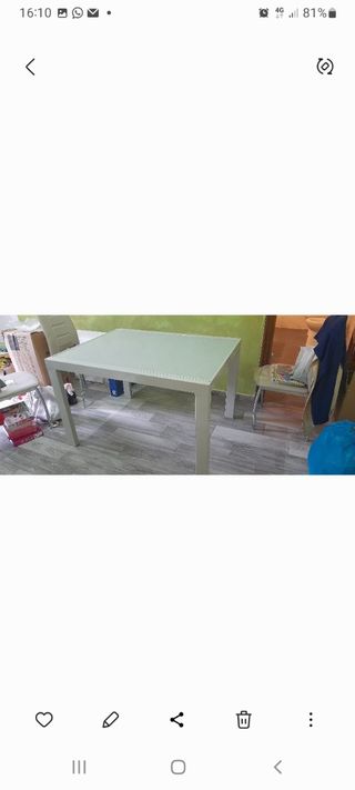 TAVOLO CRISTALLO E LEGNO