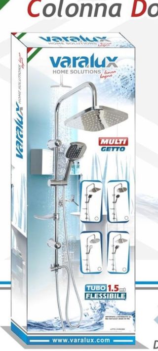 colonna doccia multigetto in acciaio inox