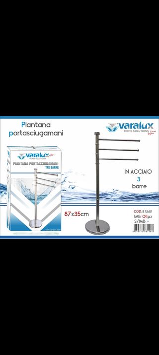 piantana porta asciugamani in acciaio