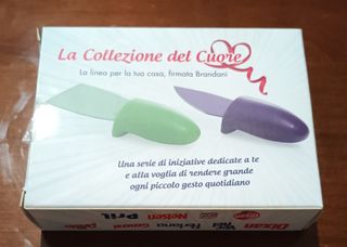 Set 2 coltelli Brandani colorati Verde & Viola