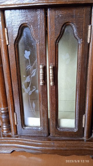 Vetrinetta in legno  portagioielli vitage