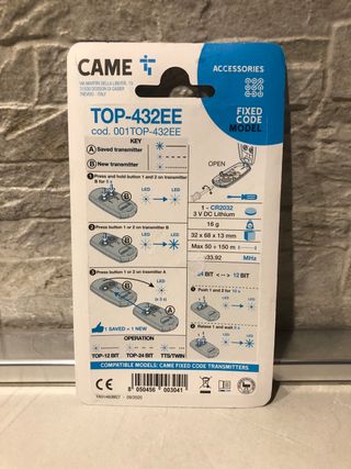 Telecomando CAME 2 canali