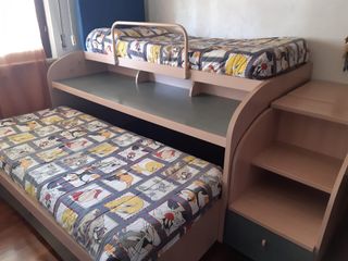 letto a castello con scrivania cassetto scaletta