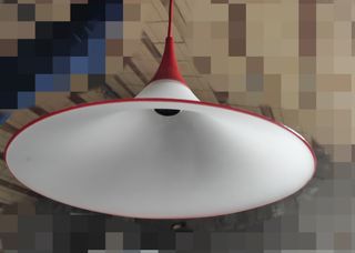 Lampadario in vetro bianco satinato
