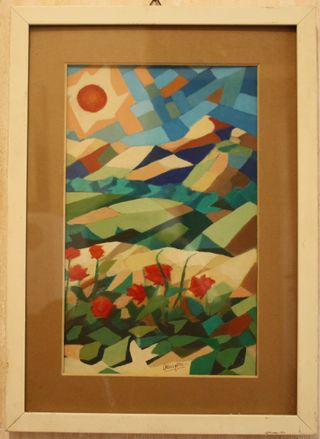 Quadro paesaggio colorato P. Mengoni