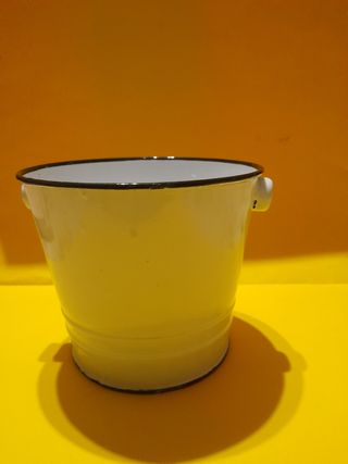 Vaso metallo bianco shabby chic