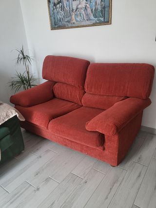 Divano letto rosso/arancio