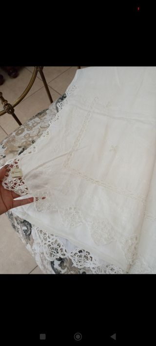 lenzuolo sopra matrimoniale vintage +federe