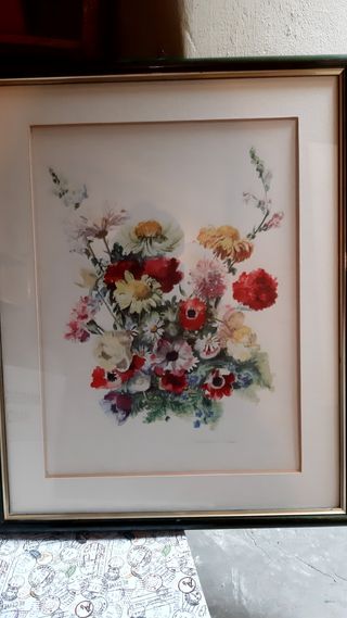 Due quadri vintage con fiori di Madeleine Monier