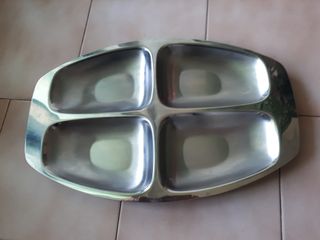 antipastiera Alessi vintage anni 80 in acciaio