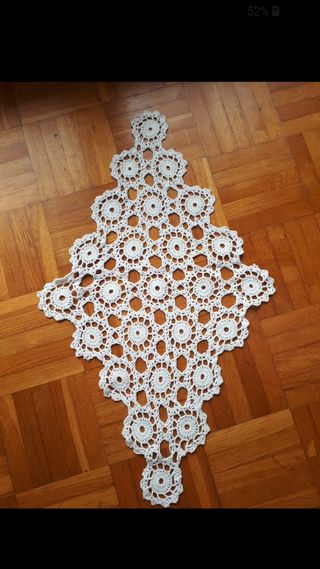 Centro tavola vintage fatto a mano cm.56x33