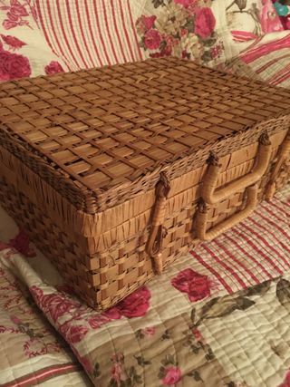 Valigetta cestino da pic nic vimini rattan