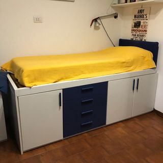 Letto singolo rialzato