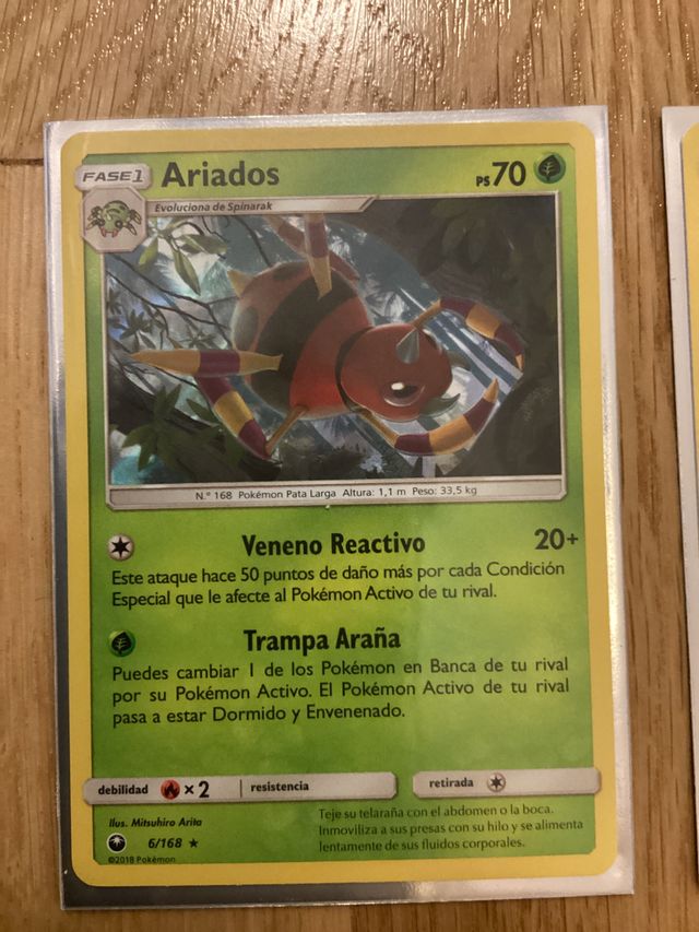 Cartas Pokémon de Ariados, Shaymin y Virizion de segunda mano por 5 EUR en Almería en WALLAPOP