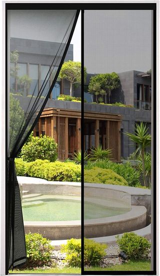 ZANZARIERA MAGNETICA CON CALAMITA 140x240 NERA