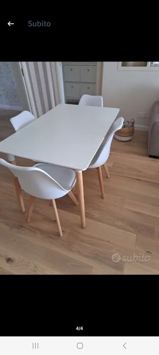 set tavolo più sedie