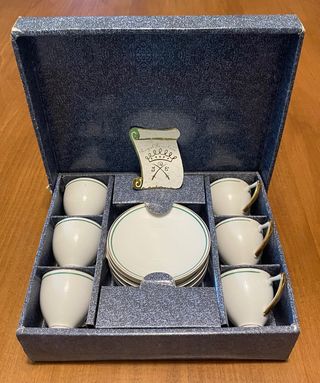 Set di 6 tazzine in fine porcellana