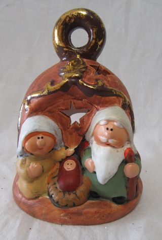 Natività portacandela in terracotta