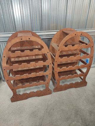 Coppia cantinette vino da 23 bottiglie in legno