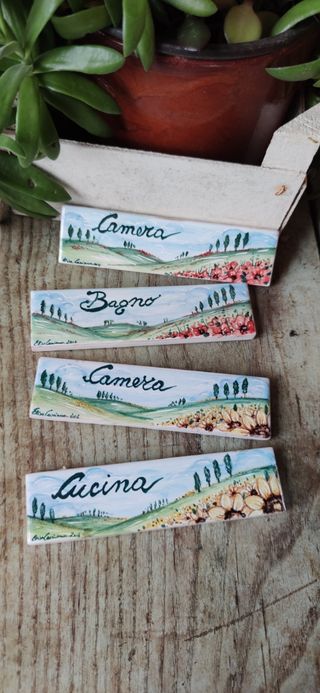 set targhe country dipinto