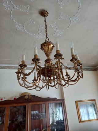 Lampadario ottone
