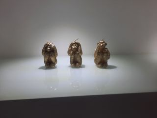 3 simpatiche scimmiette candela